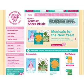 Grumpy Sheep Music launches new 'all singing and dancing' website!